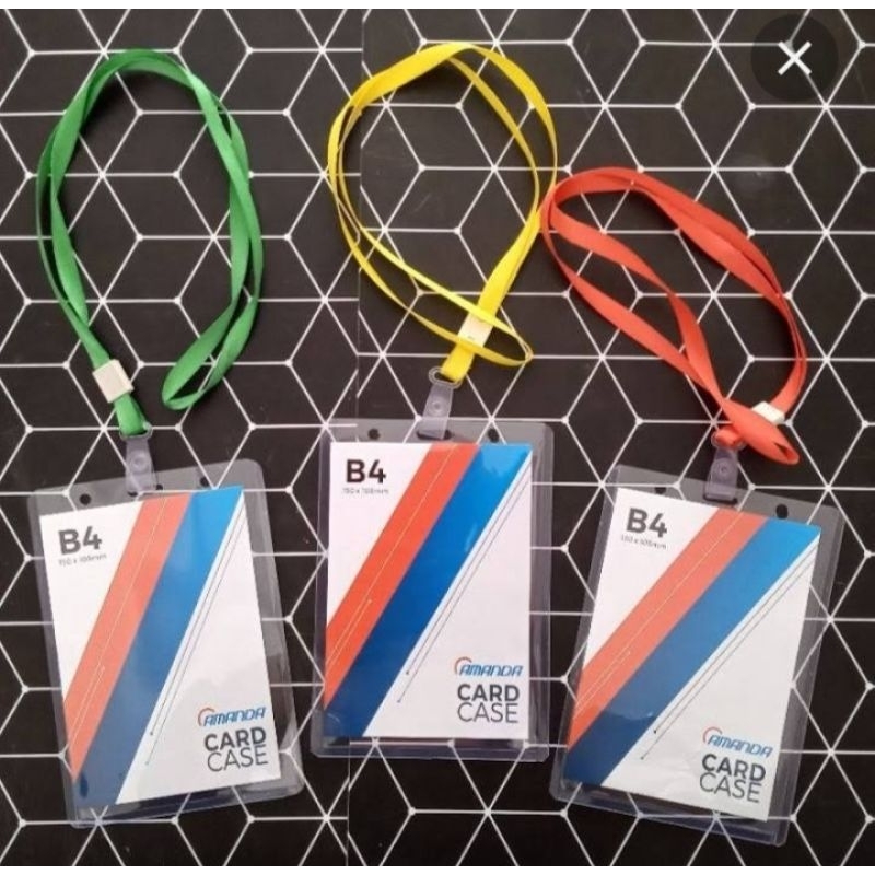 Jual (1pcs) name tag plastik B4 + tali | Shopee Indonesia