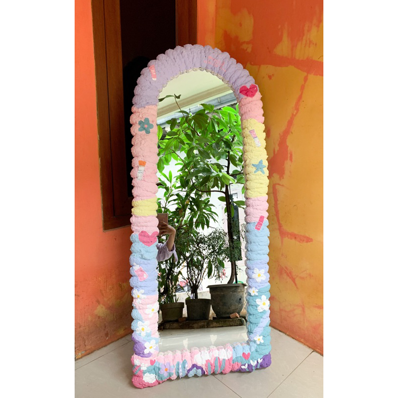 Jual standing mirror kaca standing kaca foam dynamite mirror foam ...