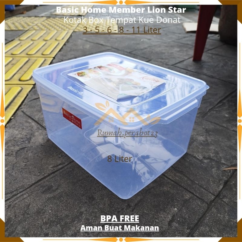 Jual Basic Home Member Lion Star Box Kotak Penyimpanan Tempat Kue Donat 3 - 4 - 5 - 6 - 8 - 11 ...