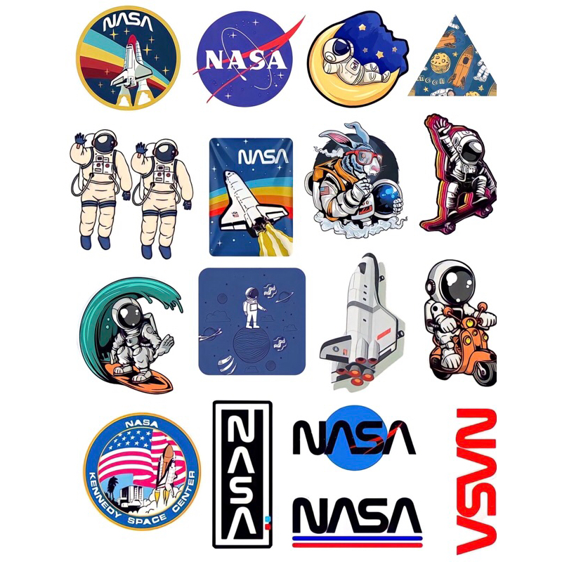 Jual sticker pack nasa astronot stiker hp laptop helm kulkas dll ...