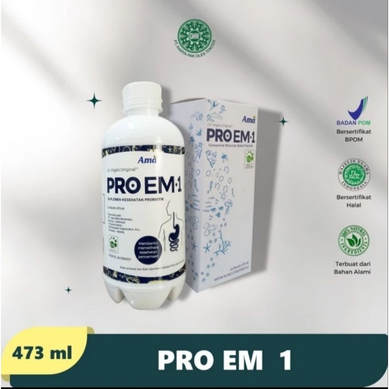 Jual PRO EM 1 ORIGINAL SUPLEMEN KESEHATAN PROBIOTIK 473 ml | Shopee ...