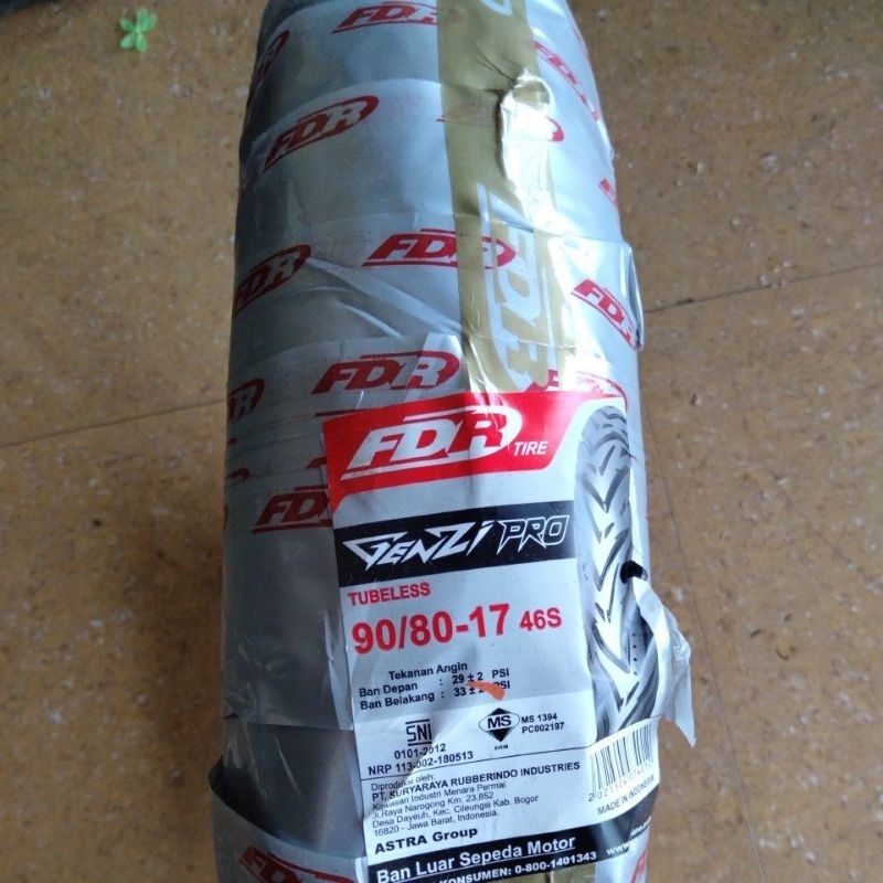Jual BAN FDR 90 80 RING 17 GENZI PRO TUBELESS - BAN LUAR TUBLES MOTOR 90/80 -17 TUBELES | Shopee ...