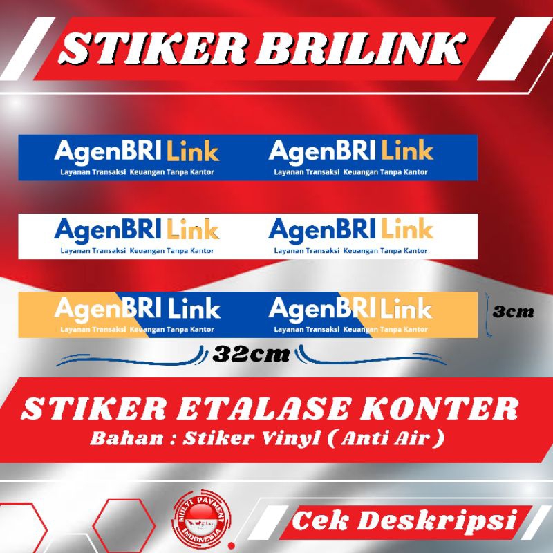 Jual STIKER VINYL ETALASE KONTER AGEN BRILINK ISI 15PCS | Shopee Indonesia