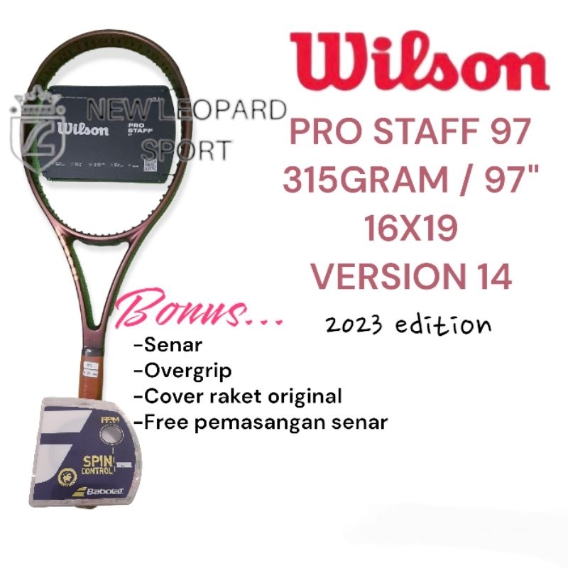 Jual Raket tenis wilson PROSTAFF 97 V14 2023 315GRAM | Shopee Indonesia