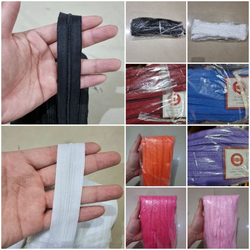 Jual Daun Resleting Roll Gigi Halus No 3 Coil 100 yard Zipper Rollan ...