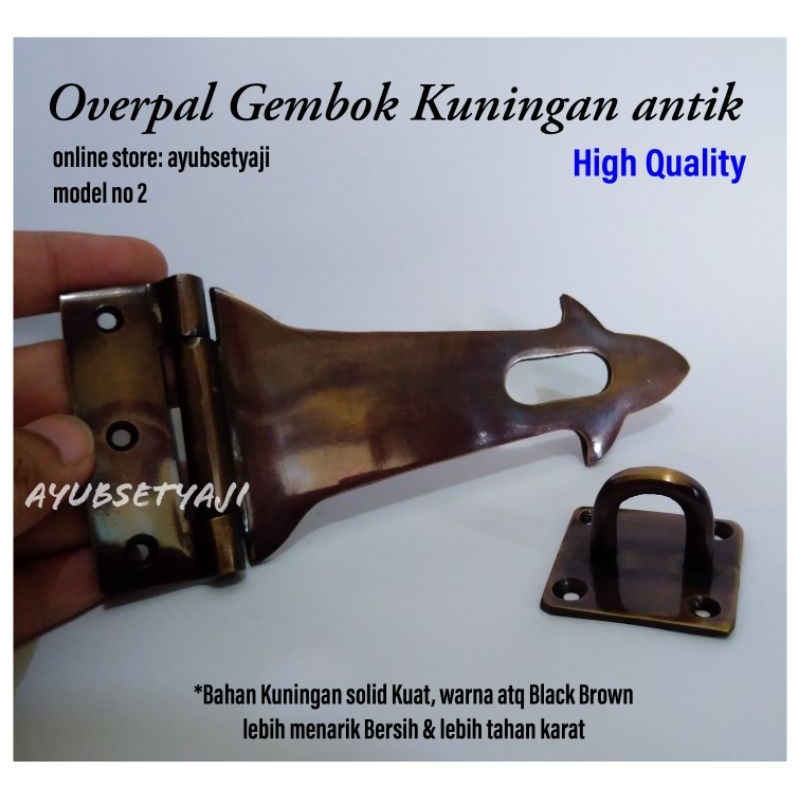Jual Overpal Gembok jangkar 02 Kuningan antik Engsel kunci Pengunci ...