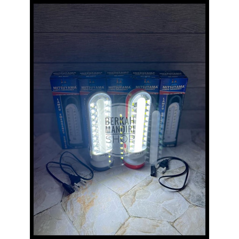 Jual Lampu Emergency MS-6032 // Senter LED 18 SMD + 5 W + SENTER 1 W ...
