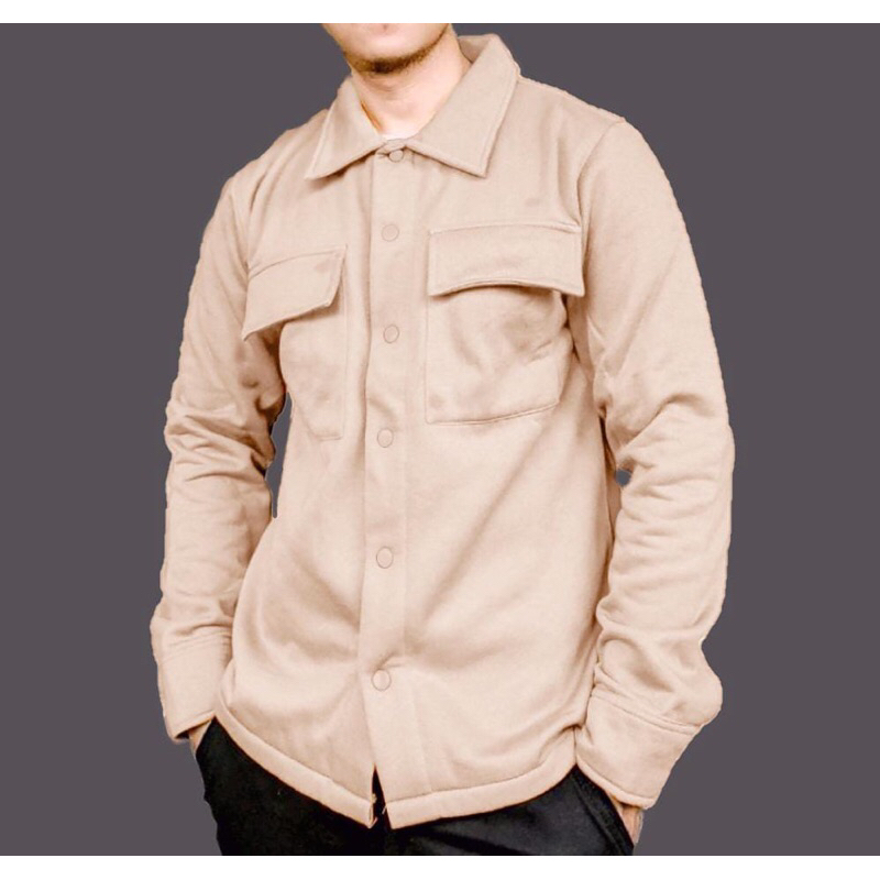Jual Shacket Jacket Pria Jaket Fleece Tebal Jaket Pria Model Semi Parka ...