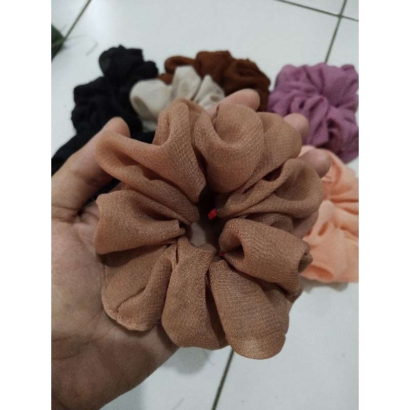 Jual Ikat Rambut Scrunchie Hijab Cepol Jumbo Mini Souvenir | Shopee Indonesia
