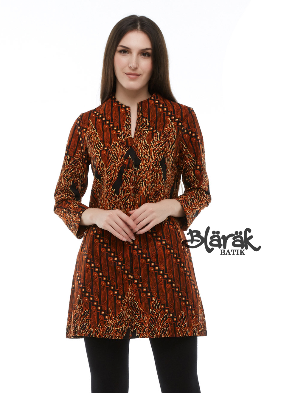 Jual BLARAK - Tunik Rikmo Madya Cokelat | Shopee Indonesia