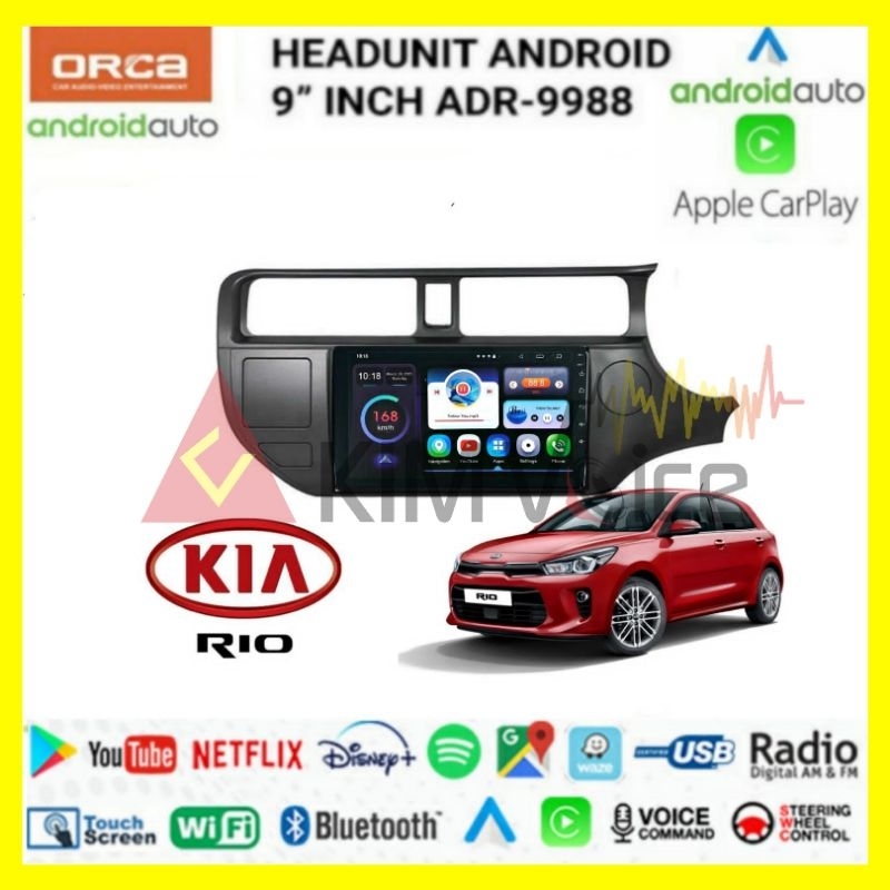 Jual Head Unit Android Orca 9 inch OEM Kia Rio 2012 up Voice Command ...