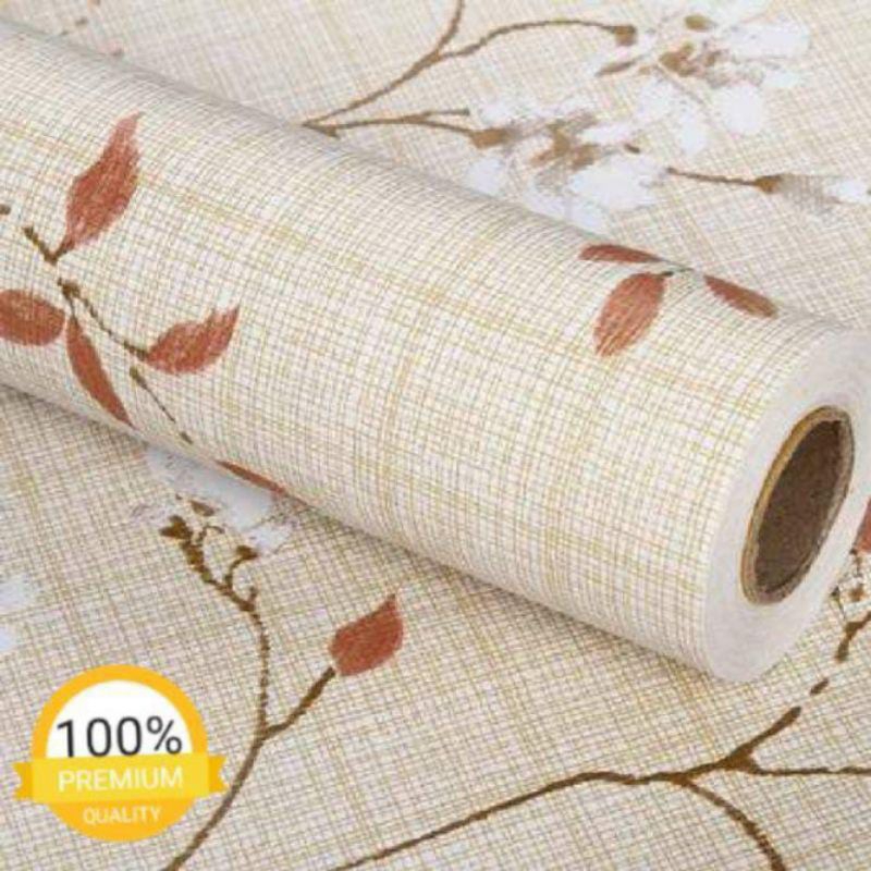 Jual Wallpaper Dinding Sticker Dinding Putih Gading Ranting Daun Sakura ...