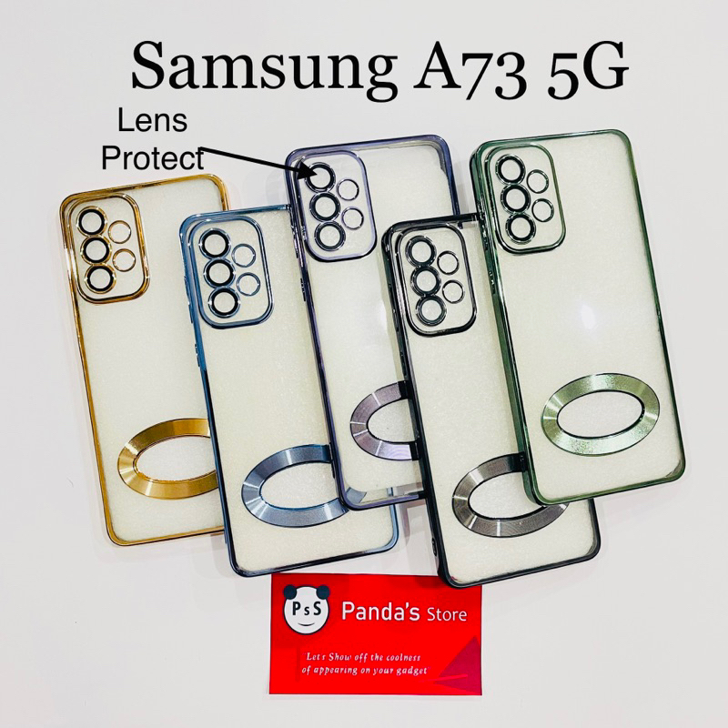 Jual Softcase Samsung A73 5G Lens Protector Circle Chrome Logo Clear ...