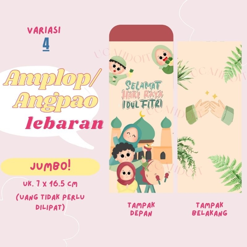 Jual Amplop Angpao Lebaran JUMBO Potrait isi 10pcs (Special Edition ...