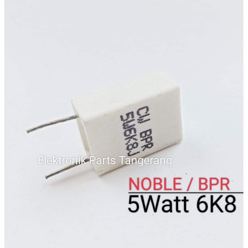 Jual RESISTOR BPR 5W 6K8 OHM RESISTOR NOBLE 5W 6K8 OHM RESISTOR NOBLE 5WATT 6K8 OHM RESISTOR ...