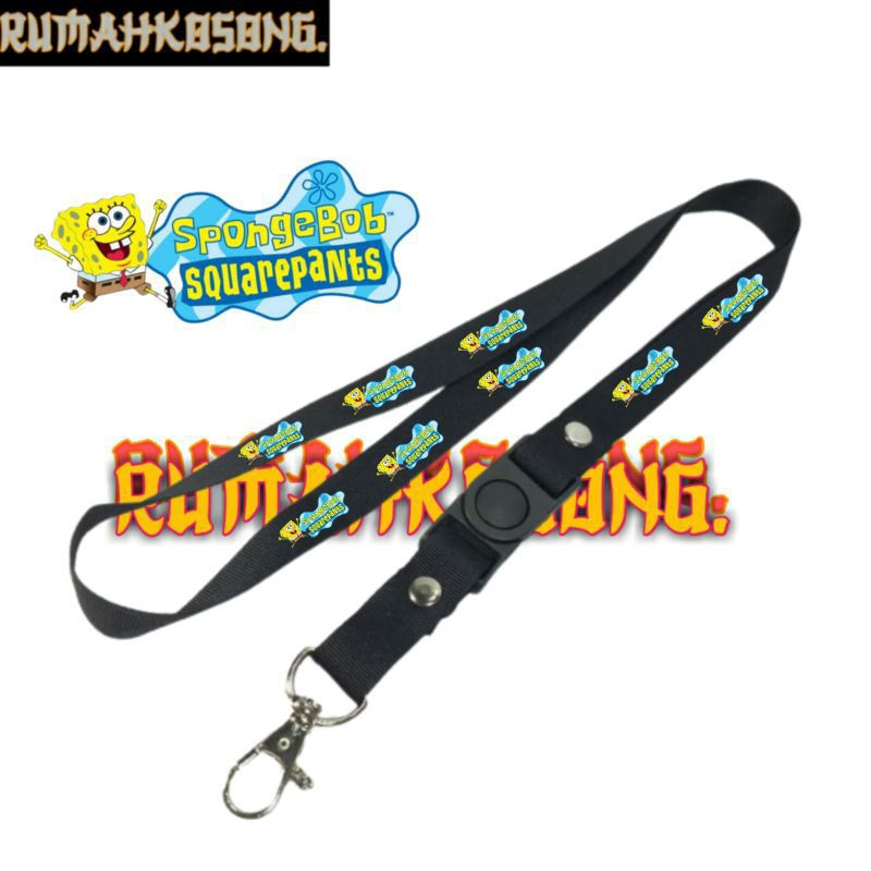 Jual Lanyard SPONGEBOB SQUAREPANTS Tali Lanyard Kartun Gantungan Kunci ...