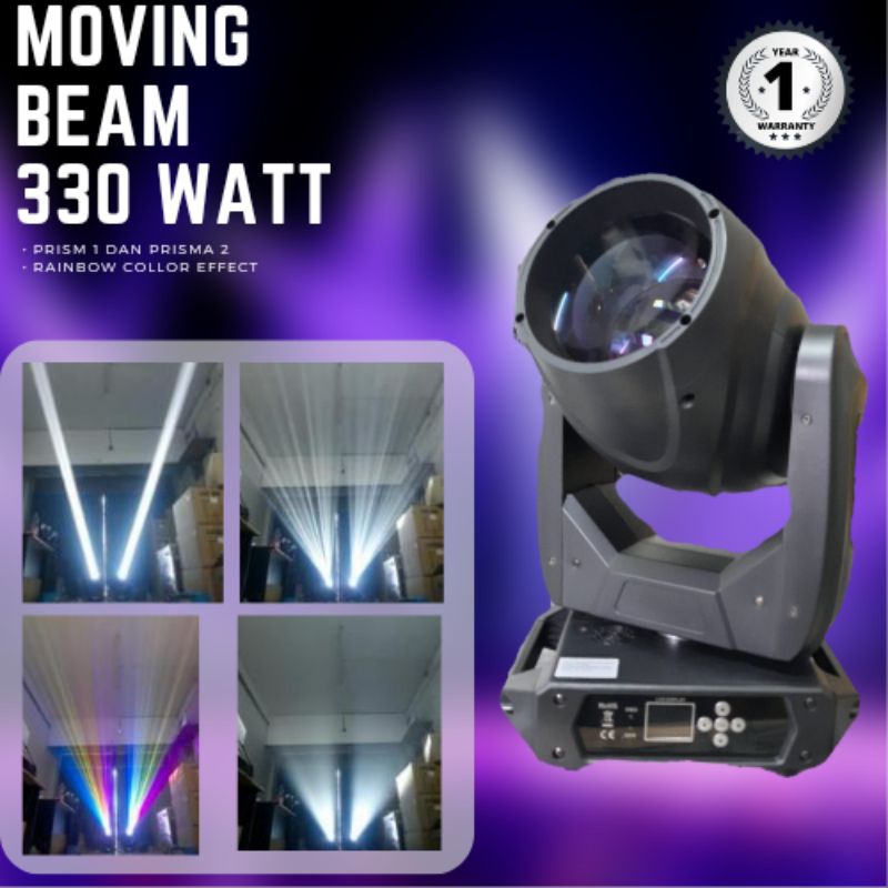 Jual Moving Head Beam 330 Wart,, Triple Prisma , Rainbow Collor Garansi ...