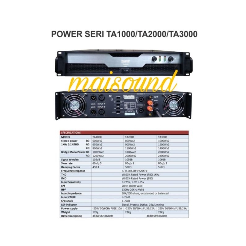 Jual POWER WISDOM TA 3000 ORIGINAL POWER WISDOM TA3000 POWER AMPLIFIER ...