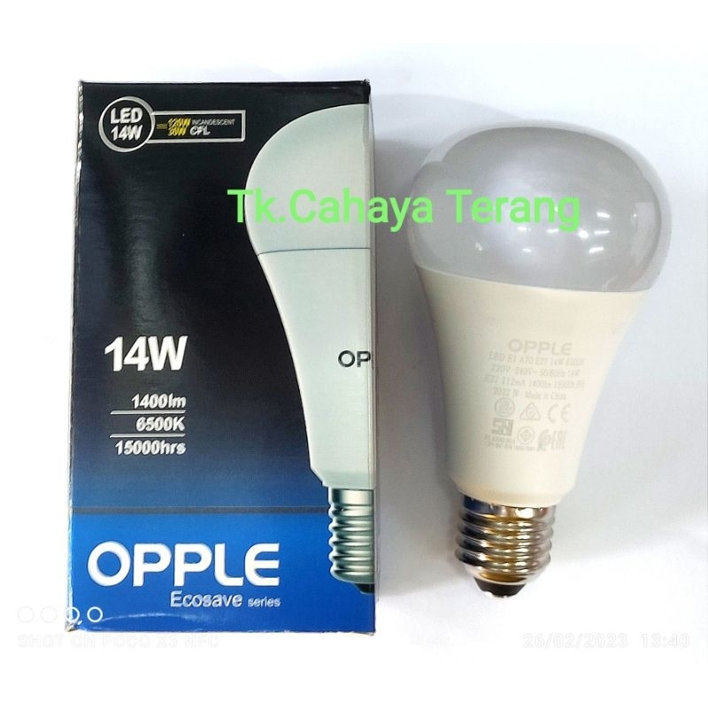 Jual Opple Led Ecosave 14watt putih 6500K 1400 lumen | Shopee Indonesia