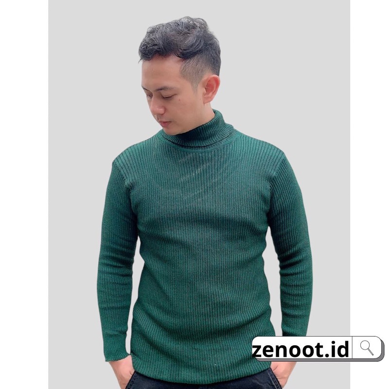 Jual Sweater Rajut Turtle neck Pria Kerah Tinggi Turtleneck Lengan ...