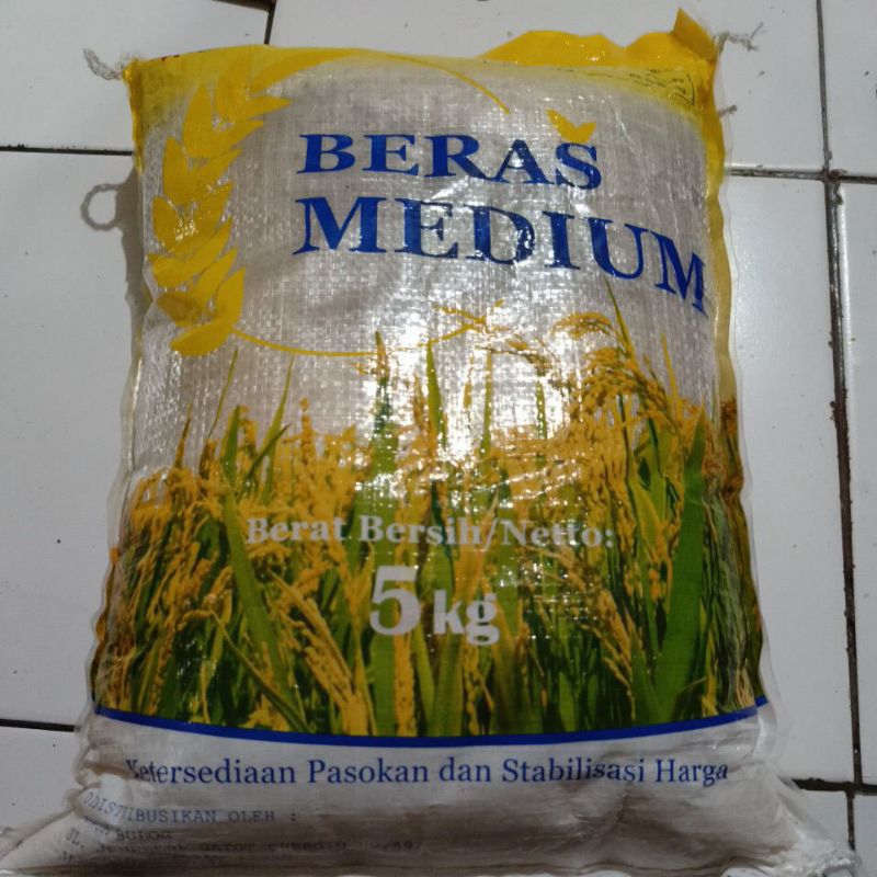 Jual Beras Medium 5kg Beras Bulog 5 kg | Shopee Indonesia