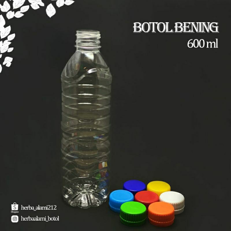 Jual Botol Plastik Bening 600 ml isi 100pcs per ball + tutup / Botol ...