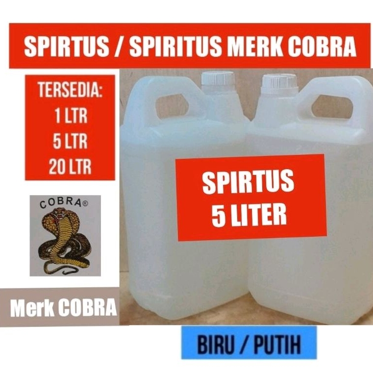 Jual Spiritus 5 liter / Spirtus Biru / Spritus Putih / Spirtus 5 Liter ...