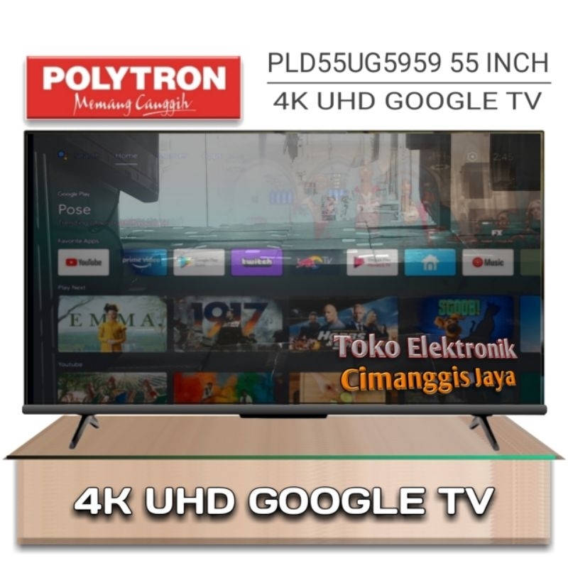 Jual Smart tv led Polytron 50 inch 55 inch google android | Shopee ...