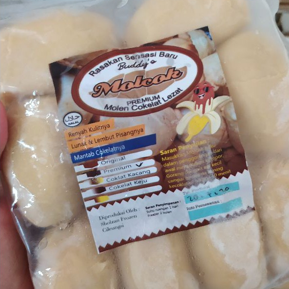 Jual Molen Coklat Premium Molen isi Coklat Lumer Cemilan Frozen Molen ...