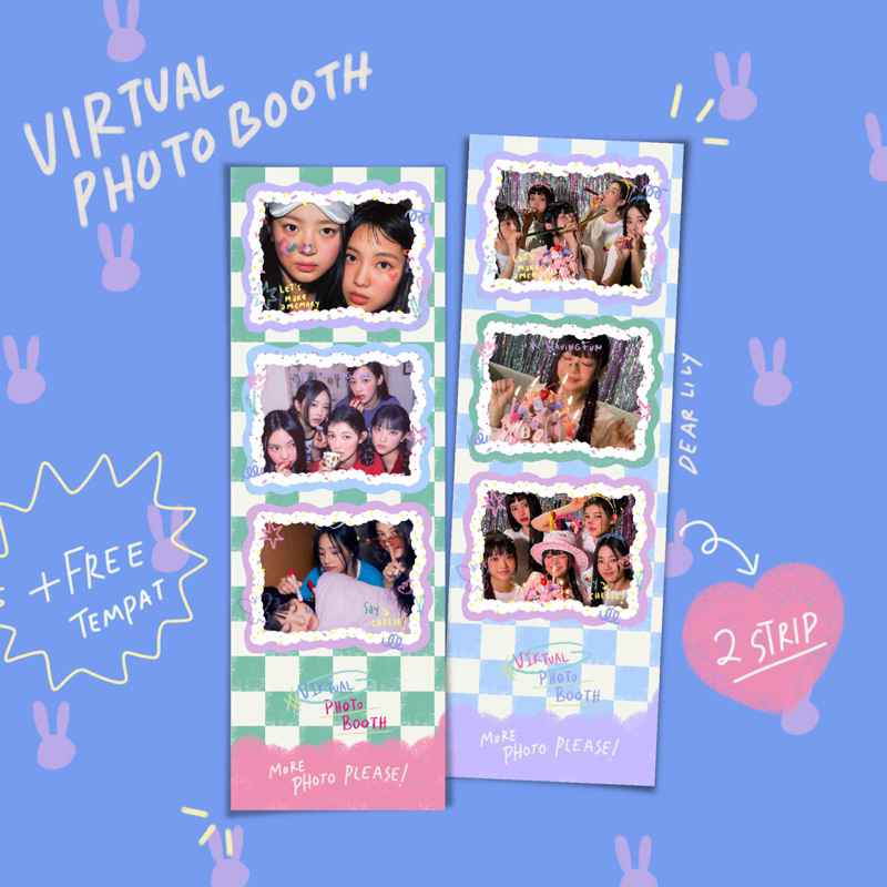 Jual Virtual Photobooth Aesthetic / Cetak Photo Strip / Design Lucu ...