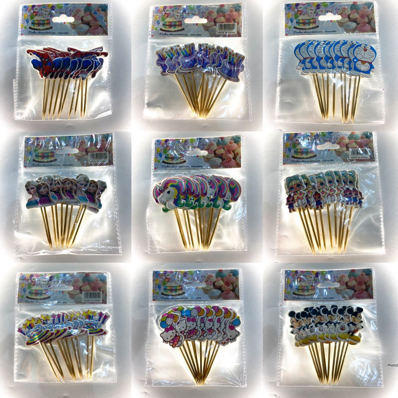 Jual Topper Cupcake isi 10 pcs / Paper Topper / Topper Hiasan kue Ulang ...