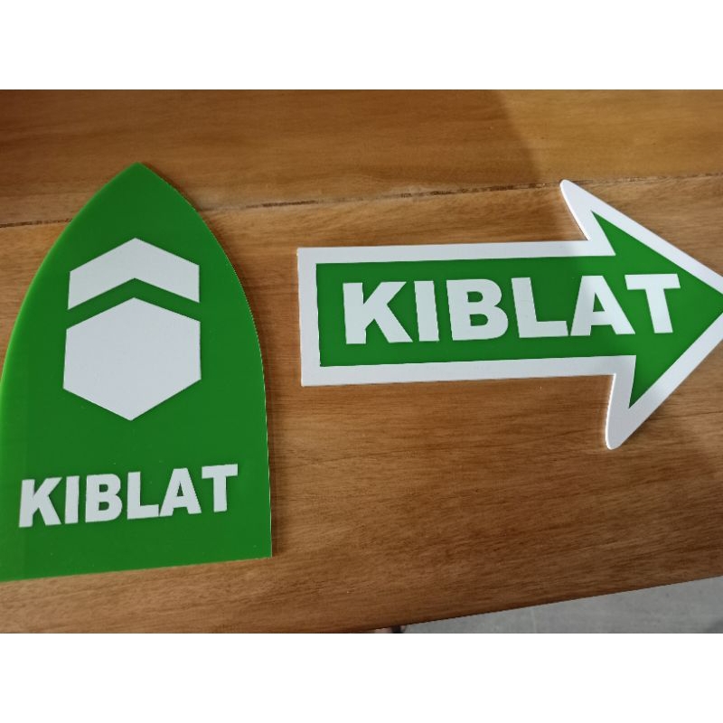 Jual sign label penunjuk Kiblat akrilik label kiblat | Shopee Indonesia