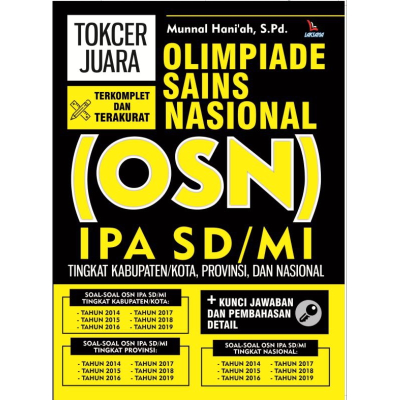 Jual BUKU OSN TOKCER JUARA OLIMPIADE SAINS NASIONAL (OSN) IPA SD/MI ...