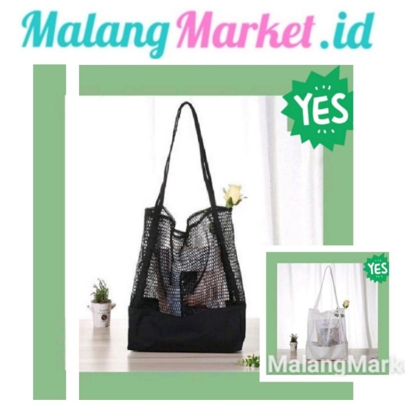 Jual Tas Jala Tas Jaring Tas Pantai Net Tote Bag Tas Belanja Grocery ...
