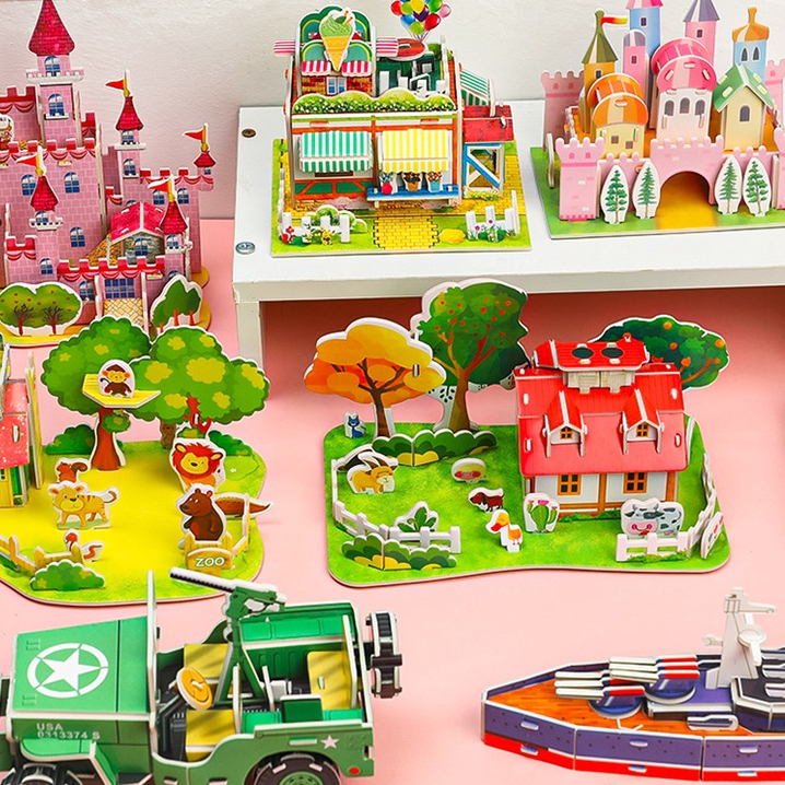 Jual [HARU] 3D Puzzle DIY Mainan Edukasi Anak Kreativitas Merakit ...