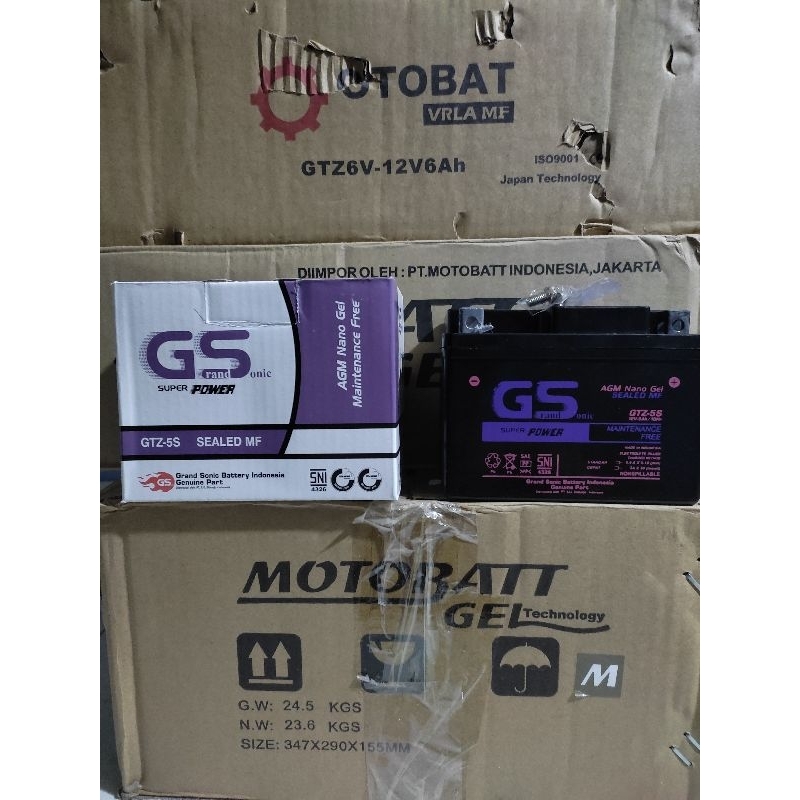 Jual (GRATIS ONGKIR) AKI GTZ5S GS GRAND SONIC MOTOR BEAT, VARIO 110 ...