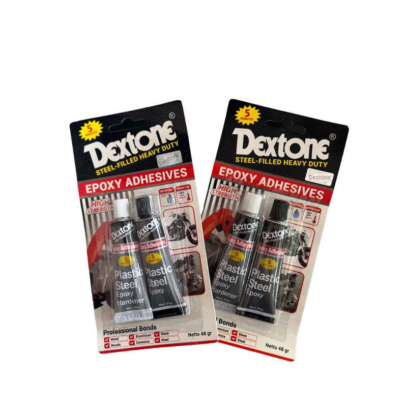 Jual Dextone Lem Besi Epoxy Plastic Steel 5 menit 48 gram - Lem Perekat ...