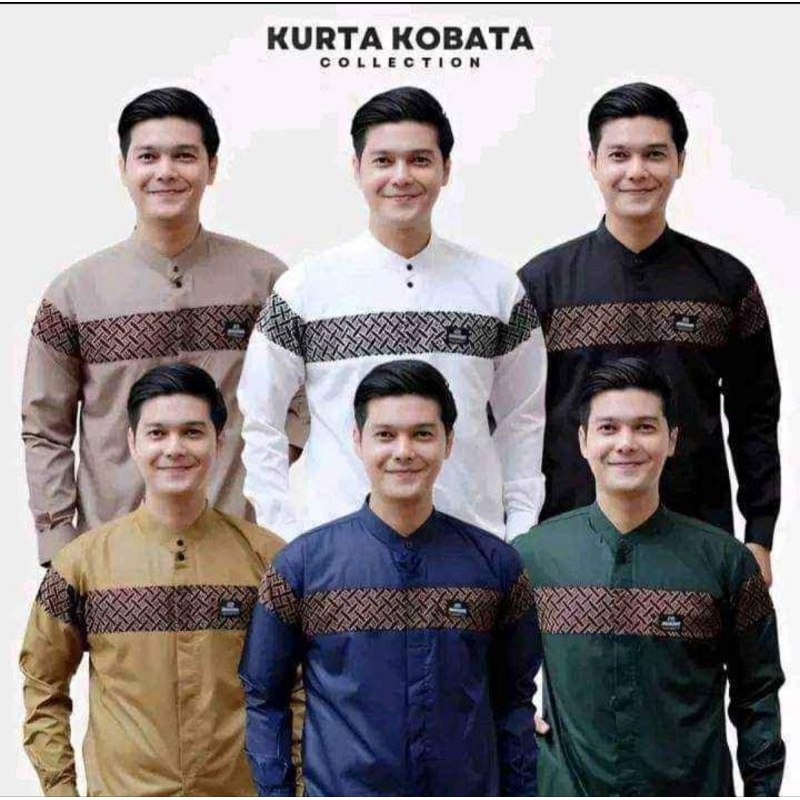 Jual Baju Muslim Pria Koko Kobata Koko Nabawi Koko Palcon Koko FF Bahan ...