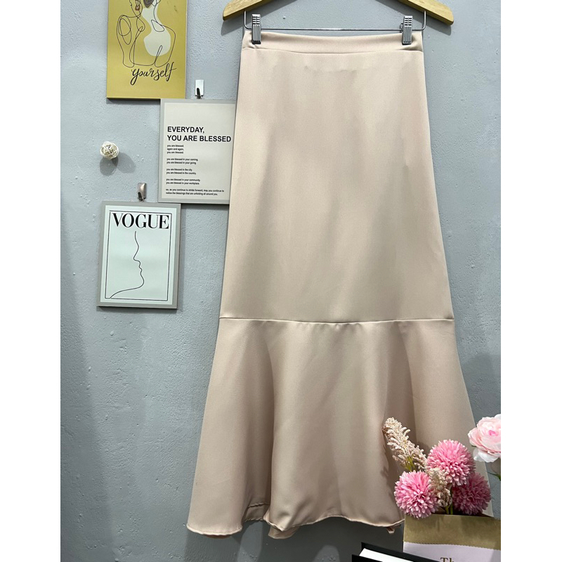 Jual Cherry Rok peplum Rok mermaid Rok Duyung SHAKILA | Shopee Indonesia