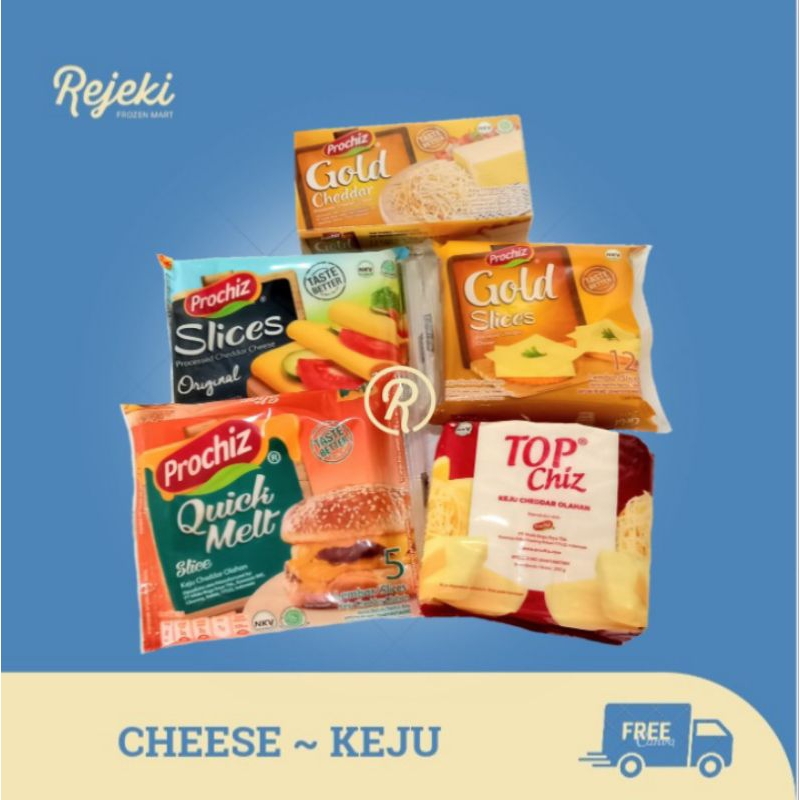 Jual Prochiz Topchiz Keju Cheddar Mozzarella Quick Melt Slice & Block ...