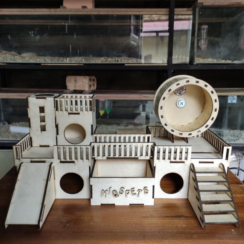 Jual MAINAN RUMAH HAMSTER MURAH KAYU BESAR LENGKAP 1 SET | Shopee Indonesia