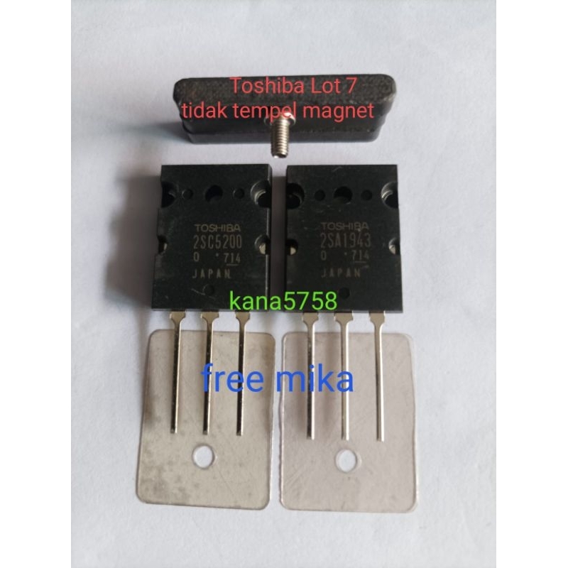 Jual Transistor Toshiba 2SC5200 2SA1943 Original Lot 714 + Mika | Shopee Indonesia