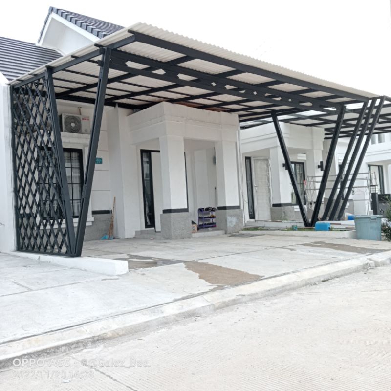 Jual kanopi baja ringan atap alderon RS 1 layar terpasang | Shopee ...