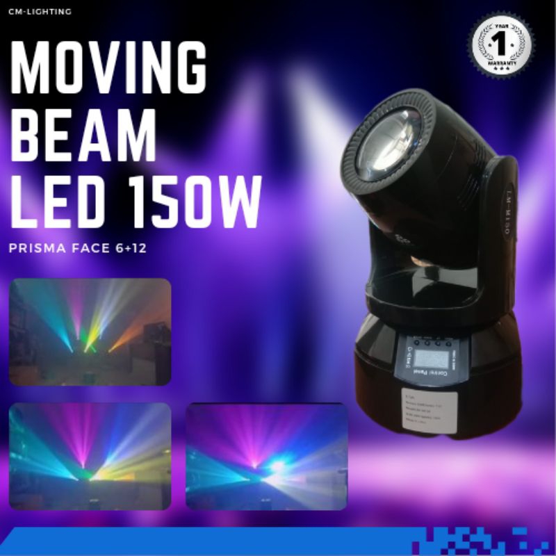 Jual Moving Head Beam Led 150 Watt Prisma 6+12 Mini Beam STAGE LIGHTING ...