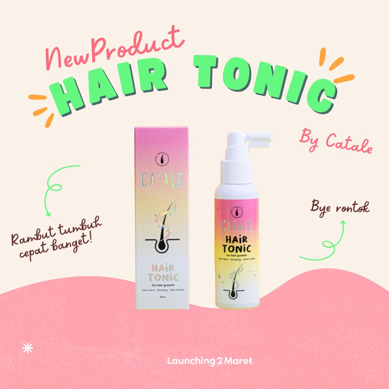 Jual CATALE Hair Tonic For Hair Growth | 60 mL Aloe Vera - Ginseng ...