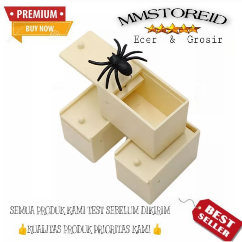 Jual MM - Mainan surprise box / spider box prank / kotak keluar laba laba / kotak prank / kotak ...