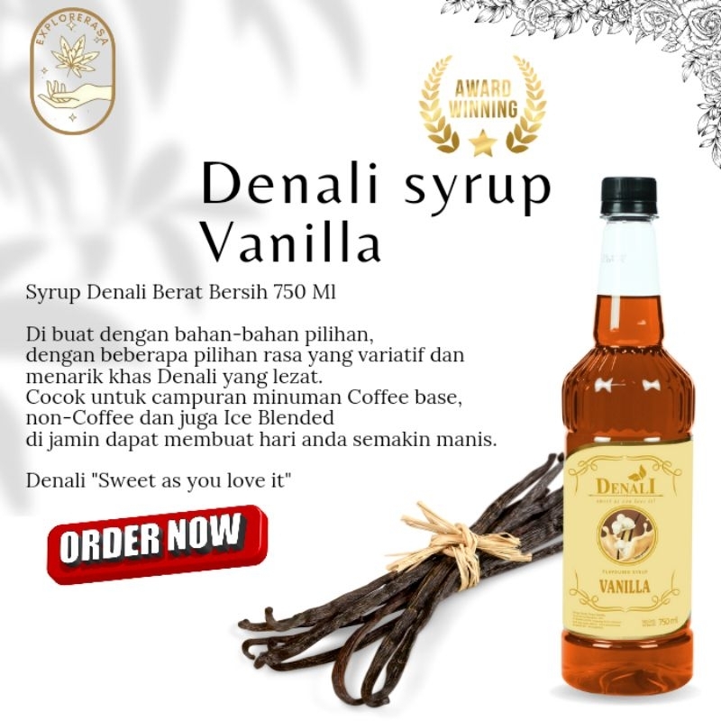 Jual Denali syrup rasa Vanilla 750ml | Shopee Indonesia