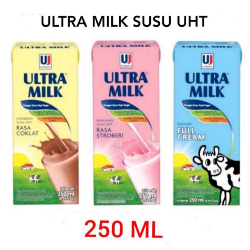 Jual Susu UHT Ultra Milk Full Cream isi 250 ml | Shopee Indonesia