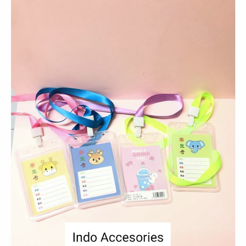 Jual Name Tag Lanyard Bantex ID Card / Holder Name Tag Lanyard | Shopee ...