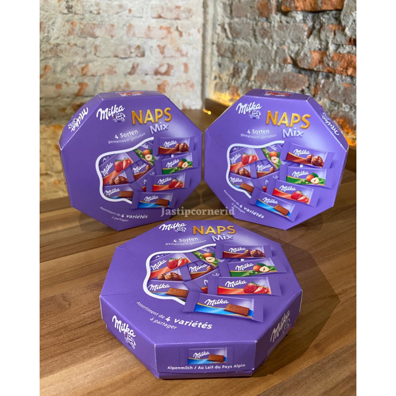 Jual MILKA NAPS 4 MIX FLAVOUR CHOCOLATE BOX 138gr (27Naps) | Shopee ...